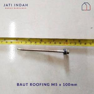 Jual Baut Roofing 12 X 10 Cm / Sekrup / Skrup Baja Ringan M5 X 100 Mm ...