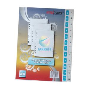 Jual DIVIDER A4 PEMBATAS BINDER ORDNER 1-12 INDEX ISI 12 TABS PLASTIK ...