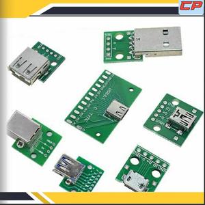 Jual Dip Adapter Usb Micro Mini Female Male Converter Pcb 2.54Mm Type A ...