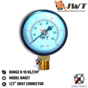 Jual IWT PRESSURE GAUGE 4 INCH 10 BAR / MANOMETER / PENGUKUR TEKANAN ...
