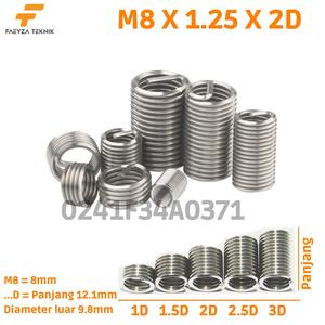 Jual M8X1.25 2D Recoil Helicoil Verbos Baut Reparasi Baut Kunci12 ...