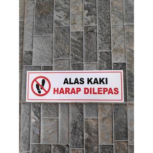 Jual STIKER VINYL ALAS KAKI HARAP DILEPAS HIMBAUAN OFFICE MASJID ...