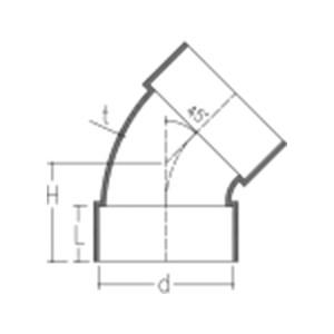 Jual Knie 45° 2-1/2" D | Knee Pipa Pralon Pvc | Fitting Elbow / Keni ...