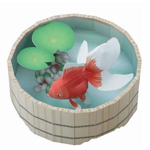 Jual Goldfish Fish Origami Art Mini 3D Folded Paper Model Papercraft A ...