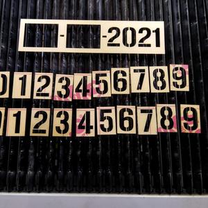Jual [TZRT] - MAL cetakan Huruf Angka Stencils Stensil Akrilik Molding ...