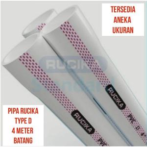 Jual Pipa 3" Pipa Rucika D 3" inch Per Batang 4 Meter Pipa PVC Rucika ...
