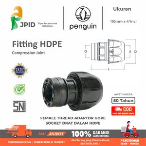 Jual Fitting HDPE Female Thread Adaptor 110mm x 4" - Kota Bekasi ...