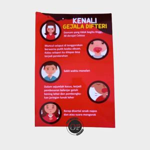 Jual Poster Kenali Gejala Difteri - Poster Penyakit - Poster Kesehatan ...