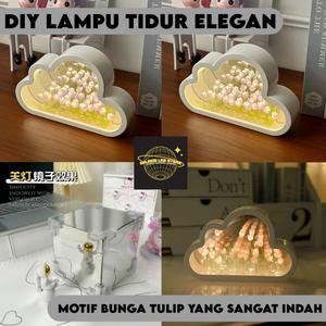 Promo DIY LAMPU CERMIN CLOUD & MAGIC CUBE BUNGA TULIP / LAMPU DEKORASI ...