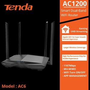 Jual Tenda AC8 AC1200 IPv6 Dual-Band Gigabit Wireless Router Wifi ...