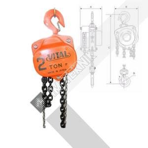 Jual VITAL chain block takel manual 2 ton x 6 meter alat kerek rantai ...