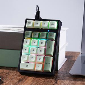 Jual 21 Keys Numpad Keypad Green Axis RGB Numeric Keyboard Ergonomic ...