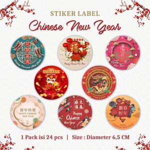 Jual (24 pcs) Stiker Imlek / Stiker Chinese New Year / Sticker Toples ...