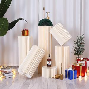 Jual Rak Pernikahan Rak Meja Hidangan Penutup Silinder Romawi Origami ...