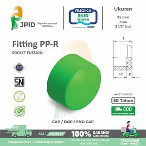 Jual Fitting PPR Cap 75 mm | Dop PPR 75 mm ~ 2 1/2" Inci Rucika Kelen ...