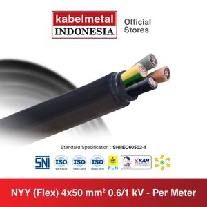 Jual Kabel Metal - Kabel NYYHY 4x50 mm Per Meter Serabut Power SNI IEC ...