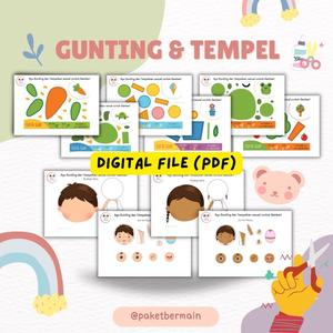 Jual PDF 22 Lembar Printable Aktivitas Gunting dan tempel - Worksheet ...