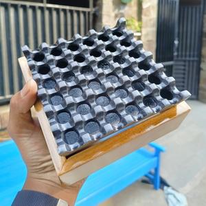Jual Asbak Rokok Aluminium Model kotak hole 36 dengan frame Kayu Jati ...