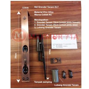 Jual Grendel Tanam ELT 15 cm + 25 cm / 6" + 10" / Flush Bolt TEBAL ...