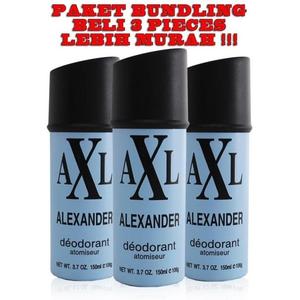 Jual AXL ALEXANDER DEODORANT SPRAY BIRU 150ML (BUNDLING 3PCS) - Jakarta ...