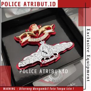Jual PIN SELAM POLRI BAHARI Model Gabung Terbaru Lis Merah Akrilik ...