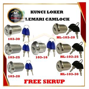Jual Kunci Loker Kait Cam Lock Camlock LockerLemari Box Panel Box Motor ...