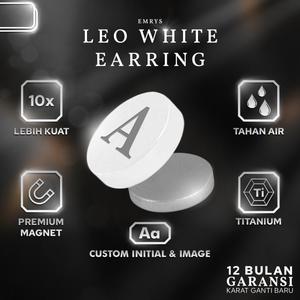 Promo Emrys LEO WHITE Anting Magnet TITANIUM Anti Karat Pria dan Wanita ...