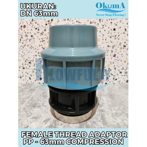 Jual FEMALE THREAD ADAPTOR PP 63 MM OKUMA PN 16 HDPE COMPRESSION SOK ...