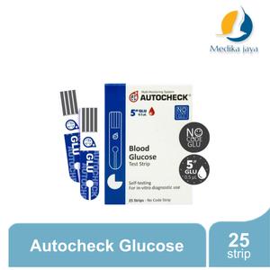Jual AUTOCHECK GLUCOSE 25 STRIP / AUTO CHECK ALAT UKUR GULA DARAH ...