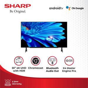 Jual SHARP LED TV 55 Inch 4K Frameless Google TV 4T-C55FK1X - Kota ...