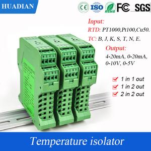 Jual PT100 PT1000 RTD thermal resistance temperature signal input converter current voltage 4 ...