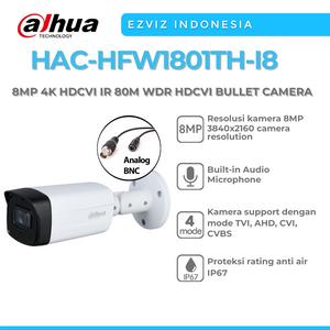 Promo DAHUA HAC-HFW1801TH-I8 8MP 4K HDCVI IR 80M WDR HDCVI BULLET ...