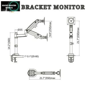 Jual Stand Monitor Meja Bracket Monitor Meja 14-32" Full Motion North ...