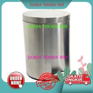 Jual Krisbow Waste Bin Round Tempat Sampah Stainless Matt 5 Ltr ...