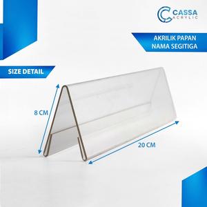 Jual AKRILIK / ACRYLIC / DISPLAY PAPAN NAMA MEJA PANITIA SEGITIGA 8 x ...