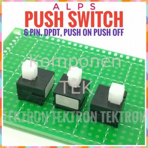 Jual Alps Push Switch on-off 6pin DPDT lock 6p Mixer Arduino made in ...