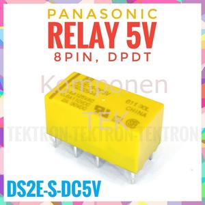 Jual Panasonic Relay 5V 8pin DPDT Matsushita 5VDC HKE arduino asli ...