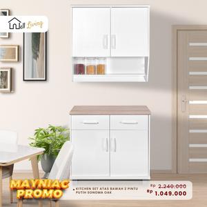 Jual KITCHEN SET 2 & 3 PINTU |KITCHEN SET MINIMALIS |LEMARI DAPUR PUTIH ...