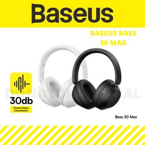 Jual BASEUS BASS 30 MAX Headphone Wireless Bluetooth 5.3 - MOON WHITE ...