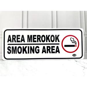 Jual Sign Label Akrilik BESAR AREA MEROKOK SMOKING AREA - Jakarta Utara ...