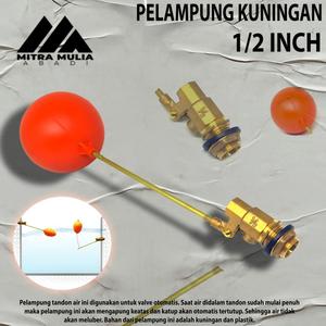 Jual Pelampung Tangki Air 1/2 Inci Kuningan Floating Valve Toren ...