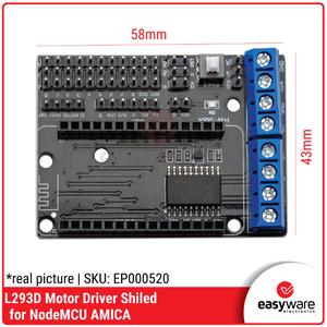 Jual L293D Motor Driver Shield For Nodemcu Amica V2 Esp-12E Motor ...