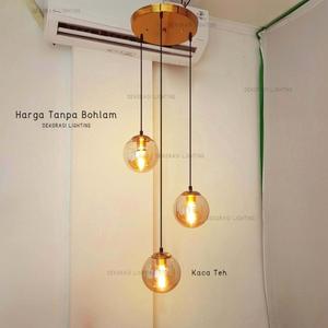 Jual Lampu gantung void gold 3in1 kaca bulat modern minimalis kop bulat - Kaca Susu - Jakarta ...