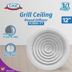 Jual Grill Ceiling Round AC Ducting 12” Inch Diffuser Bulat Plafon ...