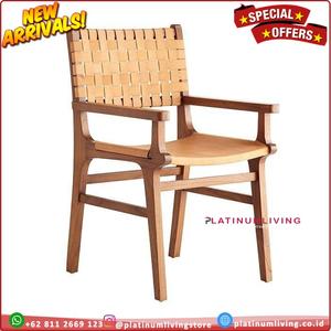 Jual Kursi cafe kayu jati rajut kulit asli kursi cafe teak chairs - Kab ...