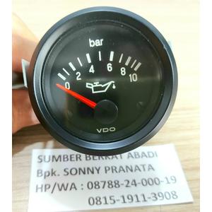 Jual VDO INDICATOR OIL PRESSURE GAUGE 0-10 BAR INDIKATOR OLI SENSOR - DIAMETER 52MM - VDO ...
