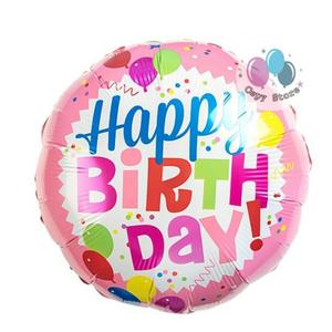 Jual Balon Foil Bulat Happy Birthday / Balon Happy Birthday Pink Biru ...