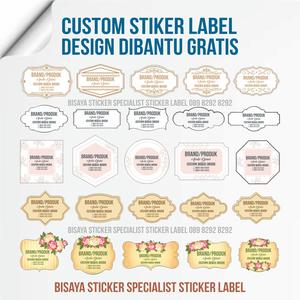 Jual Custom Stiker, Label Makanan, Label Minuman, Label Produk, Sticker ...