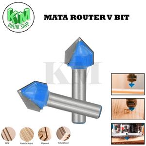 Promo Mata Profil Kayu 1/4" x 1/2'' AST V Grooving Bit Mata Trimmer ...