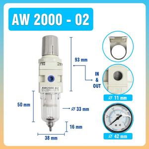 Jual AIR FILTER REGULATOR SINGLE AW / FILTER REGULATOR PNEUMATIC AW ...